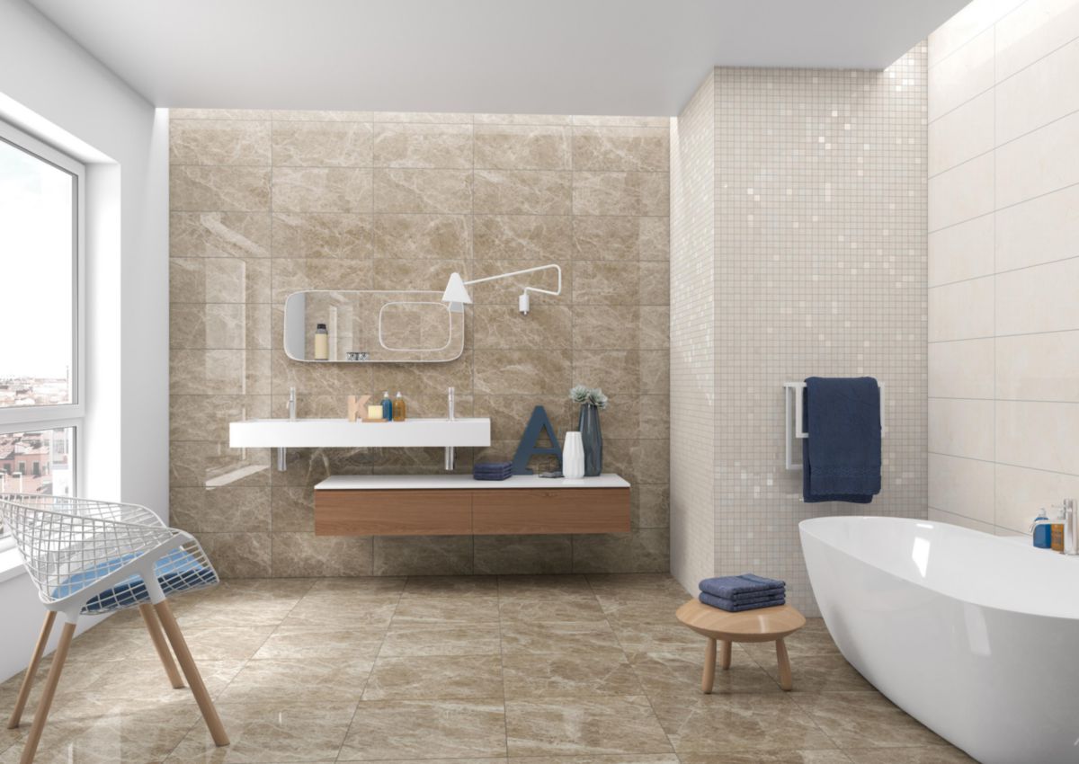 CINCA - Faïence murale Emperador Light Luxury - brillant - 25x55 cm ...