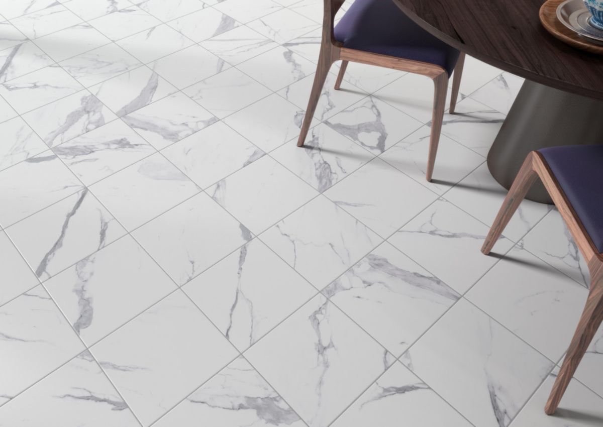 CINCA - Plinthe grès cérame émaillé Marbellous Statuario Select - mat ...