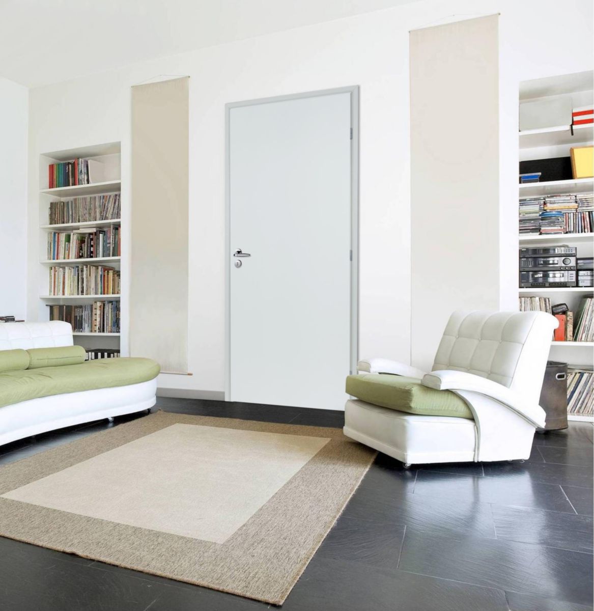 RIGHINI - Bloc-porte âme pleine à rive droite - prépeint - huisserie ...