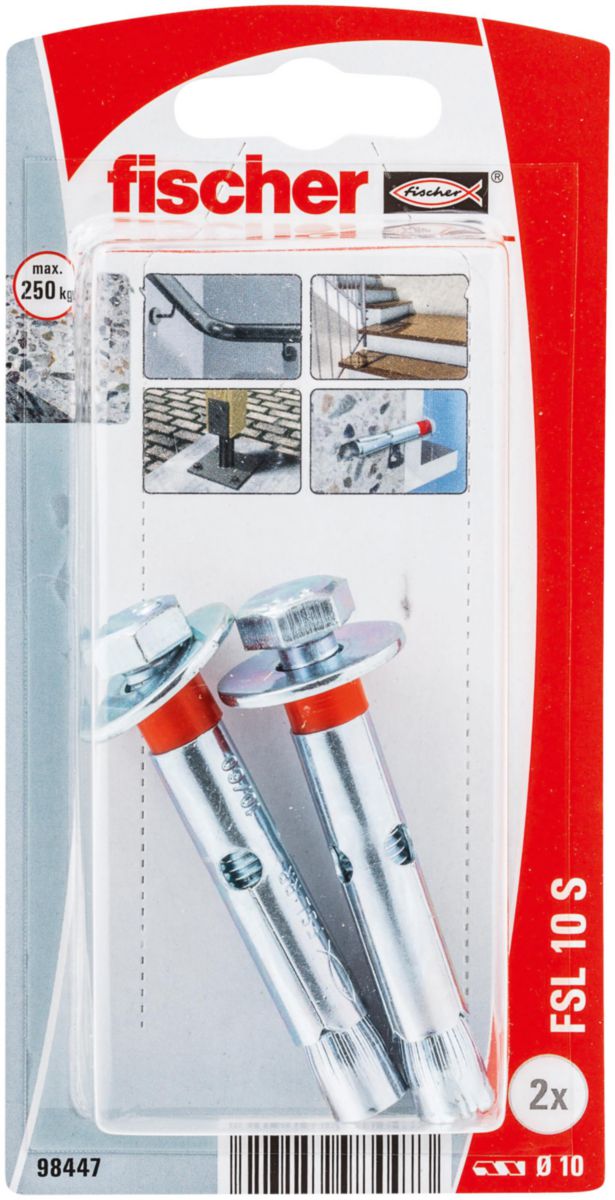 FISCHER - Cheville métal. FSL 10 S /2K NV (2) Réf. 98447 | POINT.P