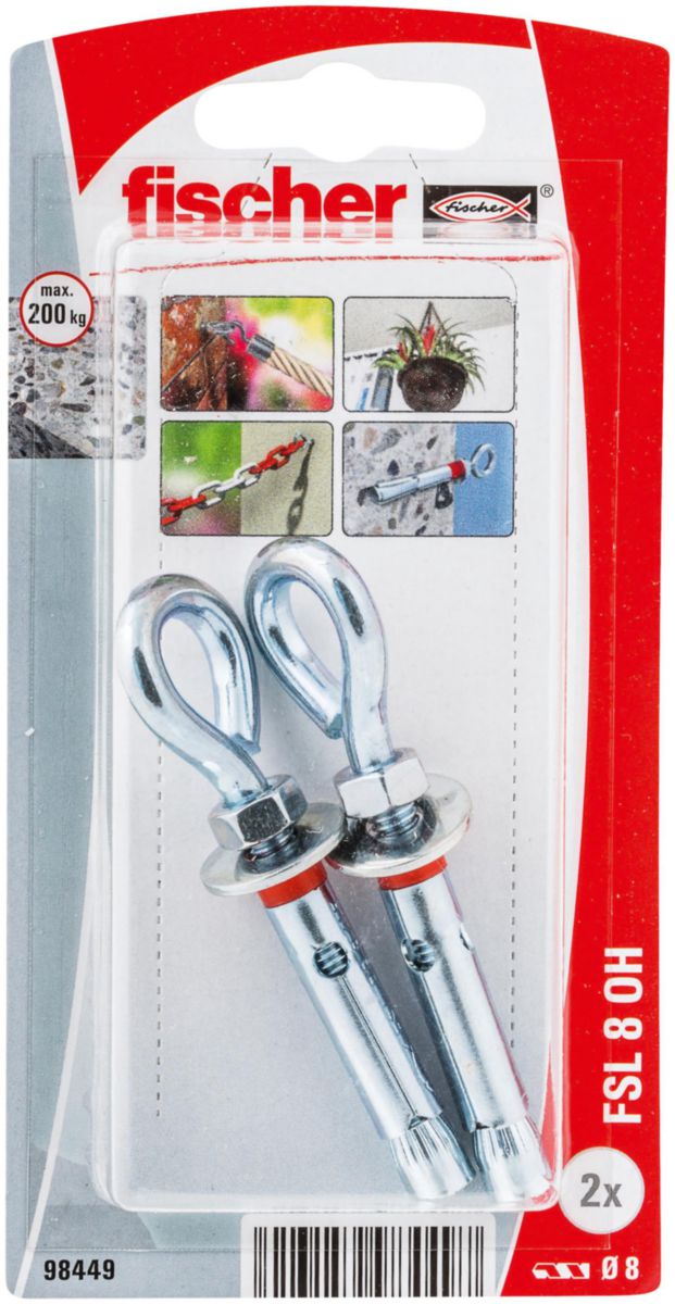 FISCHER - Cheville métal FSL 8 OH/2K NV (2) Réf. 98449 | POINT.P