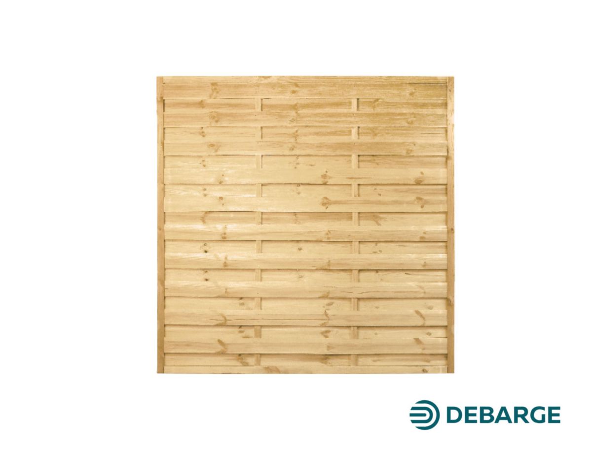 DEBARGE-BOIS - Ecran de clôture arrondi à lames alternées EALDT - pin ...