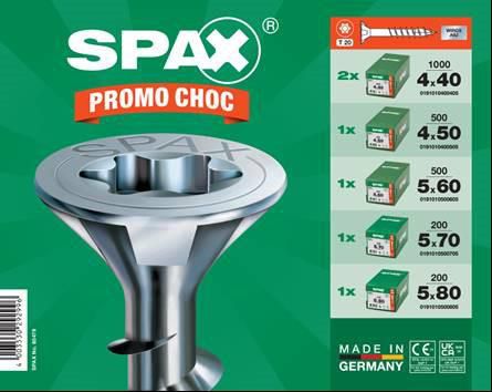 SPAX - Pack promo SPAX 6 boîtes de vis tête fraisée Wirox T-Star Réf ...