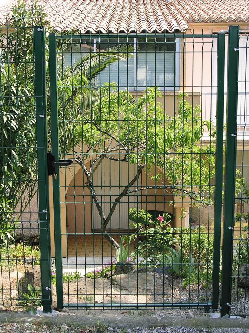 CLOTEX - Portillon résidentiel treillis - vert RAL 6005 - 1x1,5 m ...