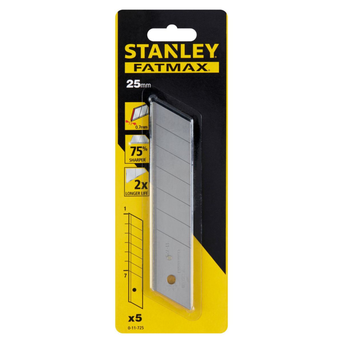 STANLEY - Lame de cutter S3 Fatmax 25mm distributeur de 5 | POINT.P