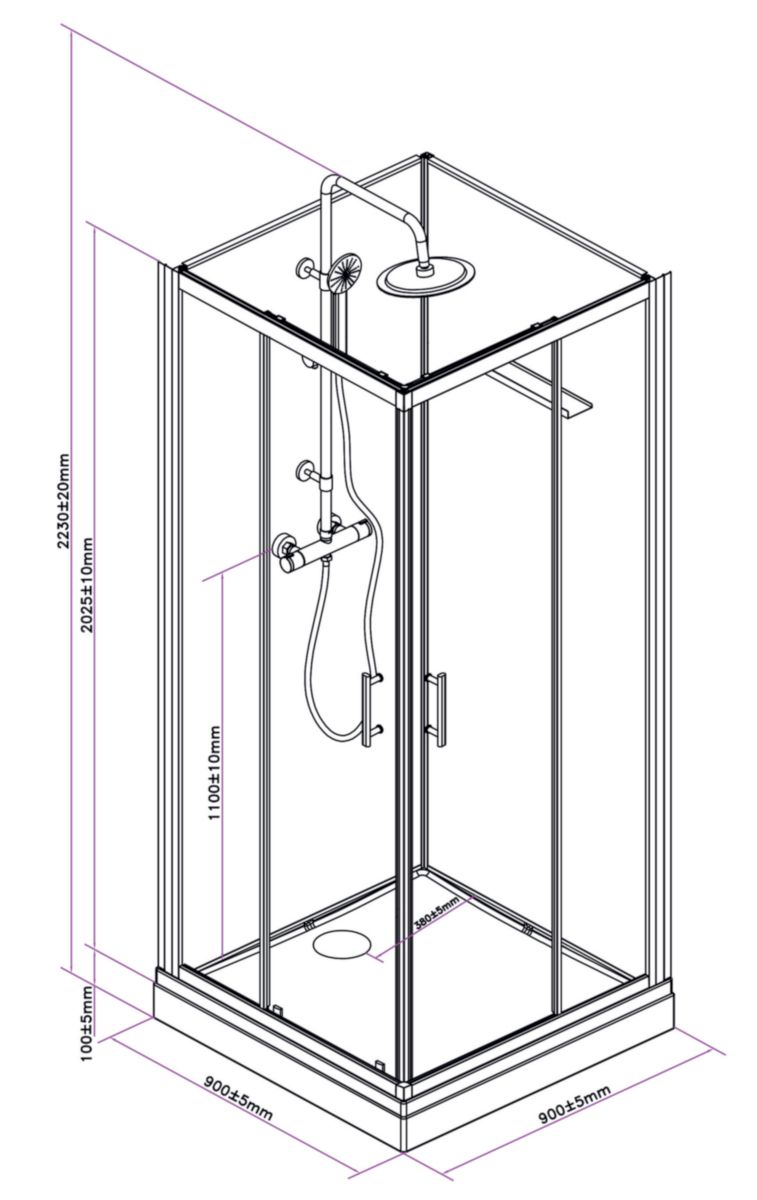 ALTERNA - Colonne de douche spécial Cabine Alterna Concerto 2 | POINT.P