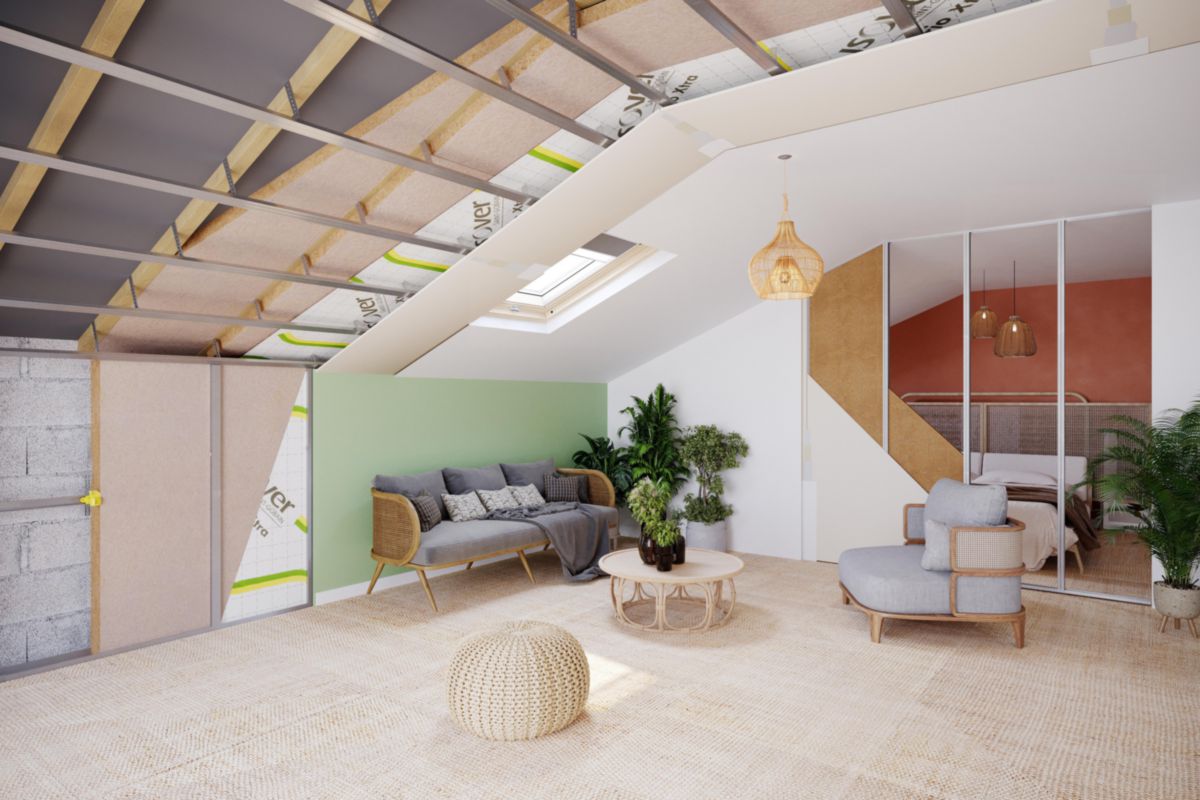 ISONAT - Panneau isolant semi-rigide fibres de bois Flex 40 - 580x1220 ...