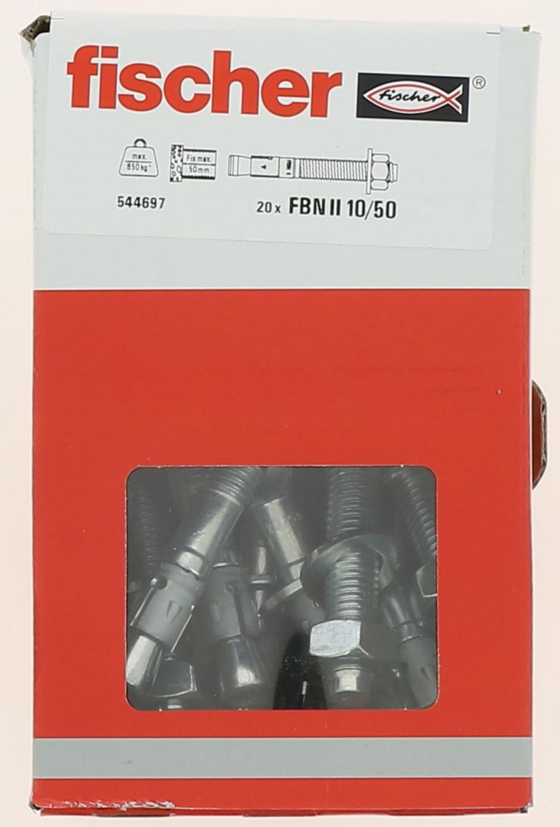 FISCHER - Goujon d'ancrage FBN II 10/50x125 - boîte de 20 pcs | POINT.P