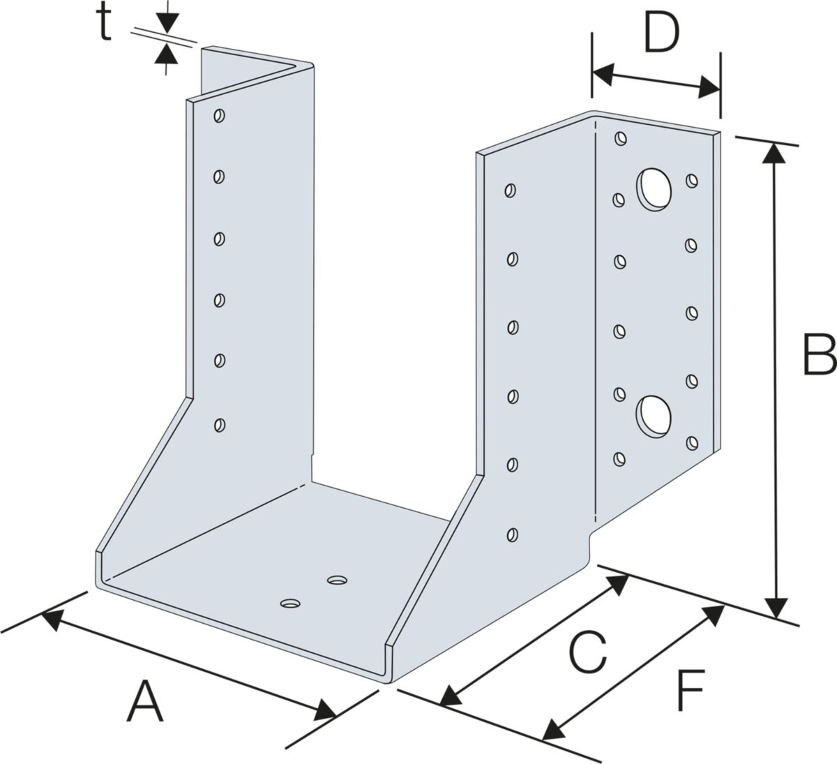 SIMPSON STRONG-TIE - Sabot à ailes extérieures SAEL 300 - acier ...