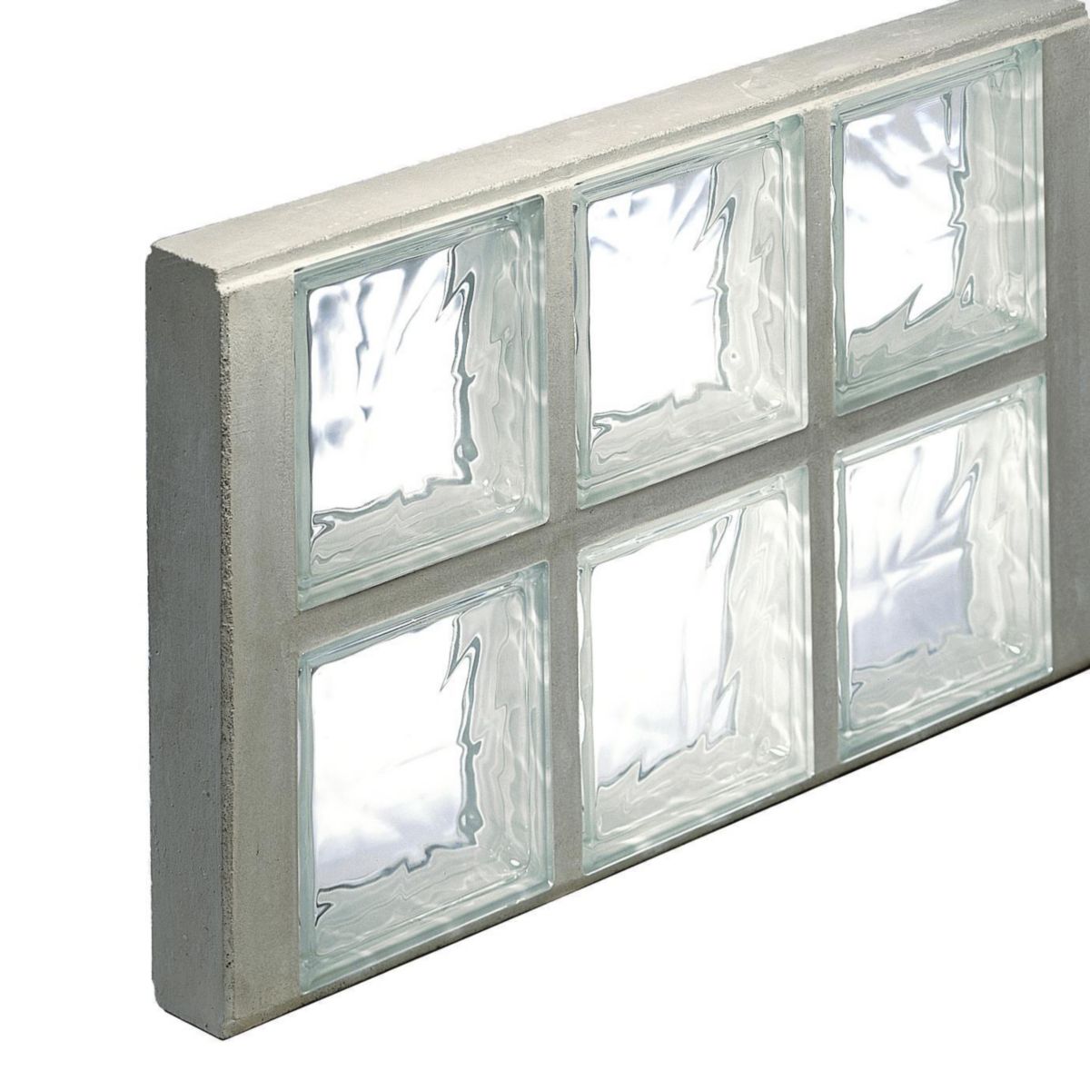 VERRERIE LA ROCHERE - Plaque 2x3 briques verre Panneau superposable S23 ... VERRERIE LA ROCHERE - Plaque 2x3 briques verre Panneau superposable S23 ...