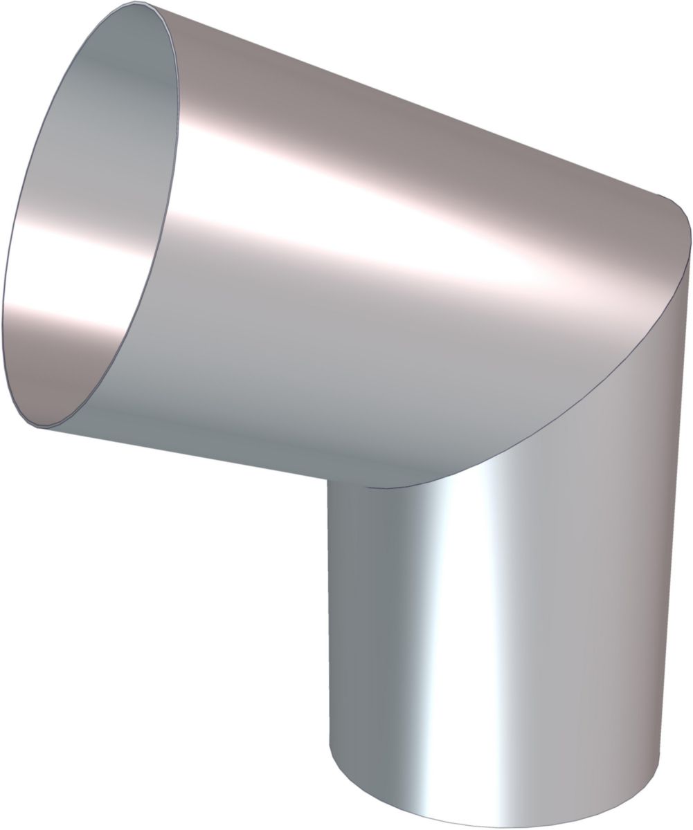 HILD - Coude 2 pièces angle vif 85° zinc diamètre 100mm | POINT.P