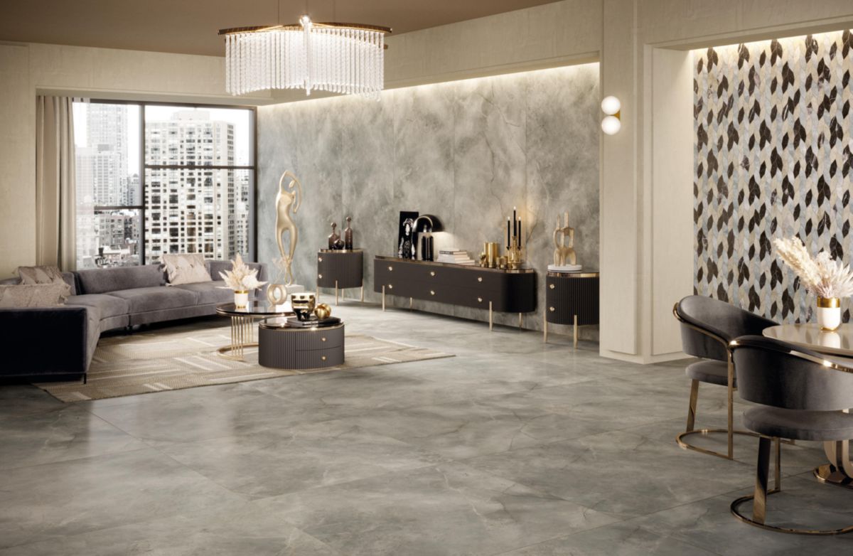 CENTURY - Plinthe Contact - grès cérame rectifié - ton mystic naturel - 5,4x60 cm - ép. 9 mm ...