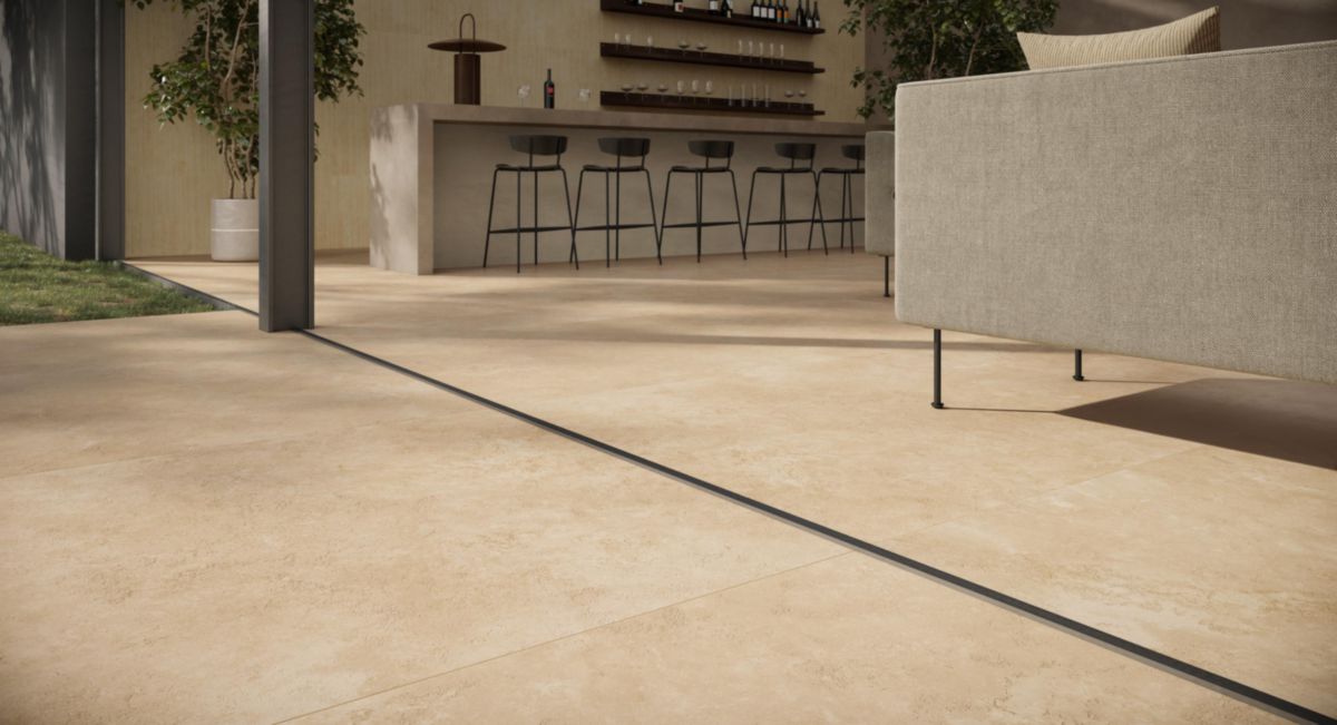 MONOCIBEC - Grès cérame émaillé Monocibec Mythology Simbios cream rectifié épaisseur 20 mm 50 x ...