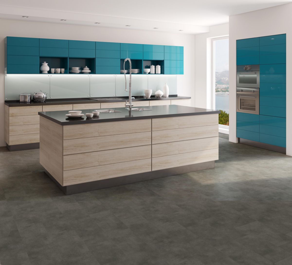 HARMONY ONE - Dalle Harmony One Encore concrete flush f03 310 x 638 mm ...