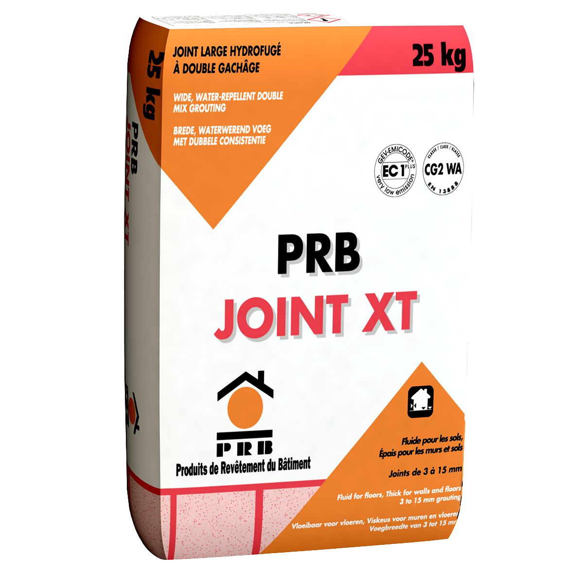 PRB - Mortier joint large PRB joint XT 22 gris ciment 25 kg JXT25GRC ...