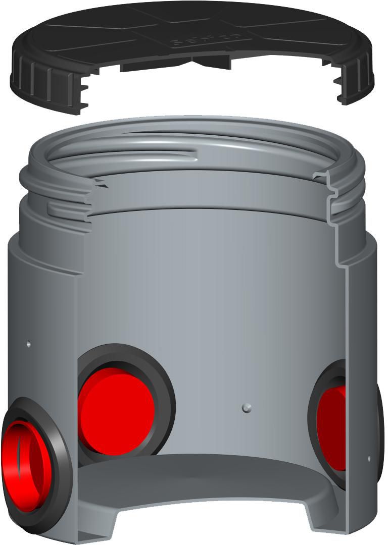 SEBICO - Regard multifonction en polyéthylène 40x40x40cm SM4P 4 entrées ...