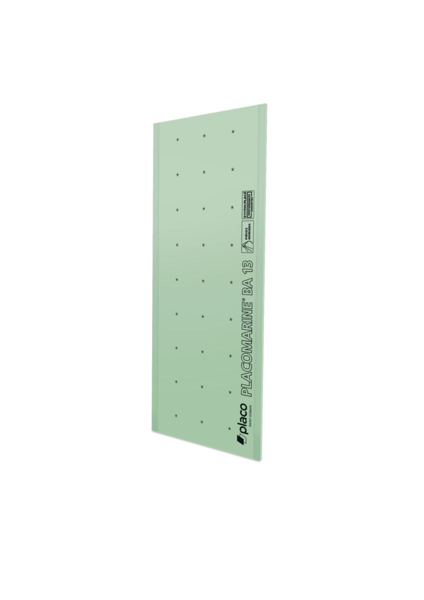 PLACO - Placo - Plaque de plâtre hydrofuge Placomarine BA13 - 2,5x1,2 m ...