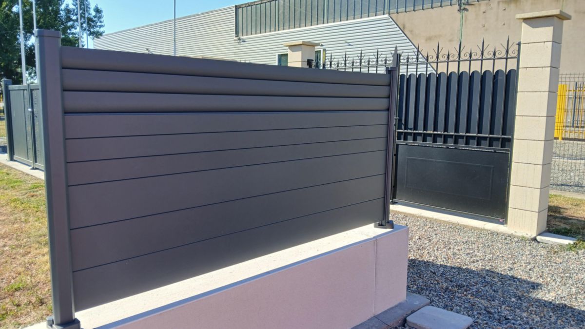 RD PRODUCTION - Clôture en kit Brick - aluminium - 1860x4000 mm | POINT.P