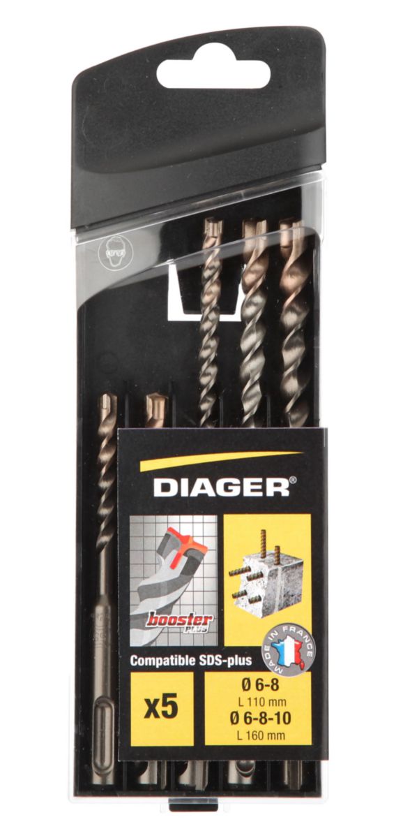 DIAGER - Coffret plastique 5 pièces Booster plus L110 diamètre 6-8 L160 ...