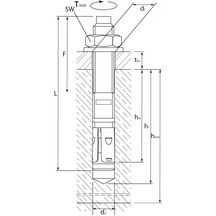 SIMPSON STRONG-TIE - Goujon ancrage WA M10-123/50 boîte de 50 | POINT.P