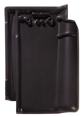 MONIER - Tuile terre cuite Postel 20 Monier Anthracite 315x230 mm Réf ...