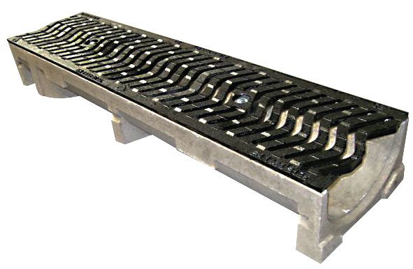 STORA DRAIN - Caniveau Stora self 200 + 2 grilles fontes B125 ancrées ...