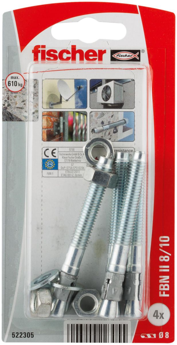 FISCHER - Goujon FBN II 8/10/4K NV (4) Réf. 522305 | POINT.P