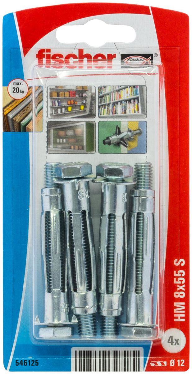 FISCHER - Cheville corps creux HM 8X55 S/4K NV (4) Réf. 546125 | POINT.P