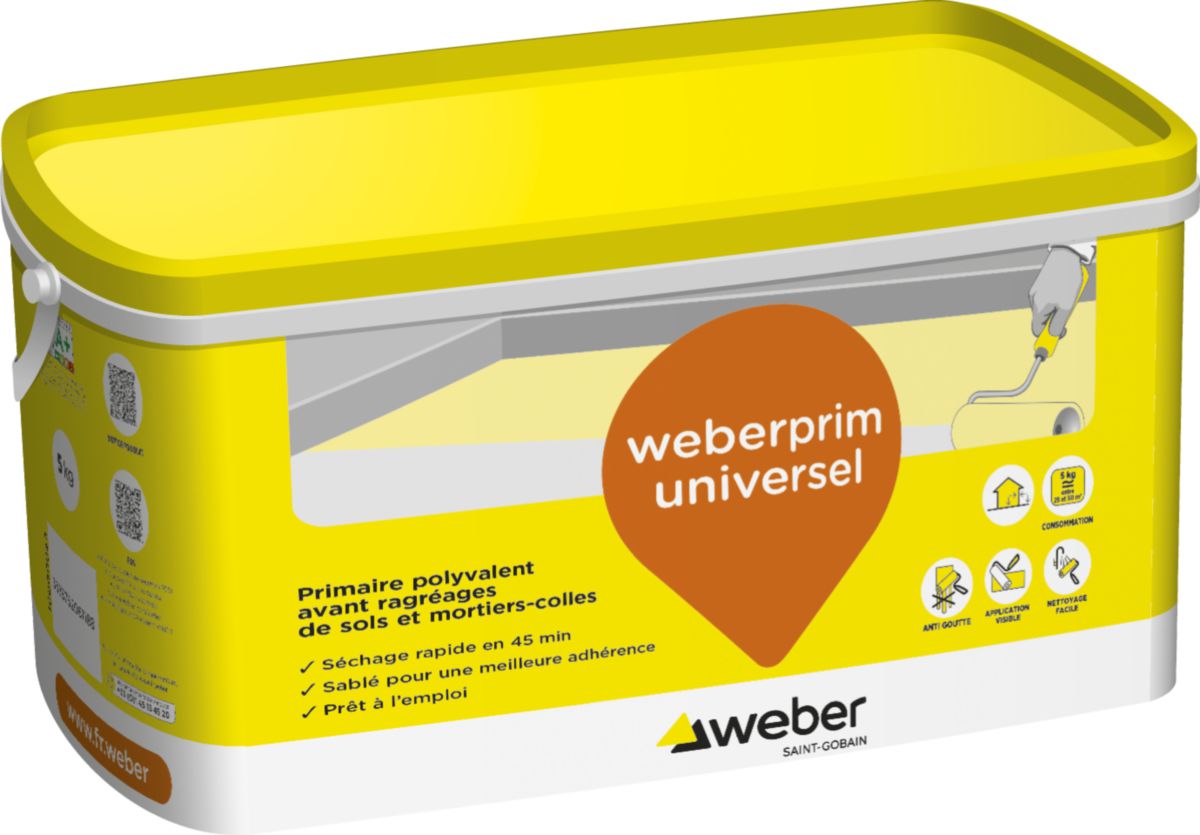 WEBER - Primaire polyvalent weberprim universel - bidon de 5 kg | Point.P