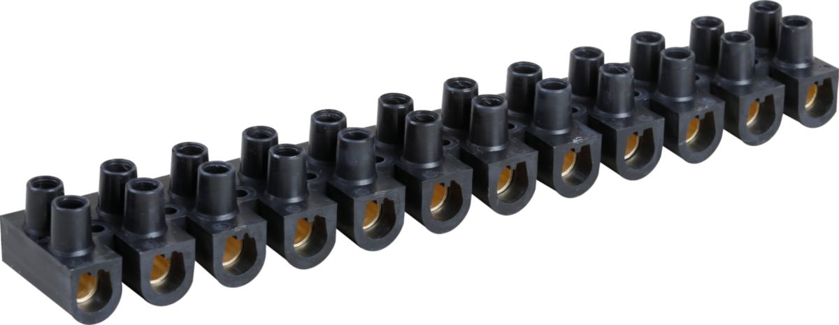 EUR'OHM - Barrette de laiton noire - capacité 25 mm² | Point.P