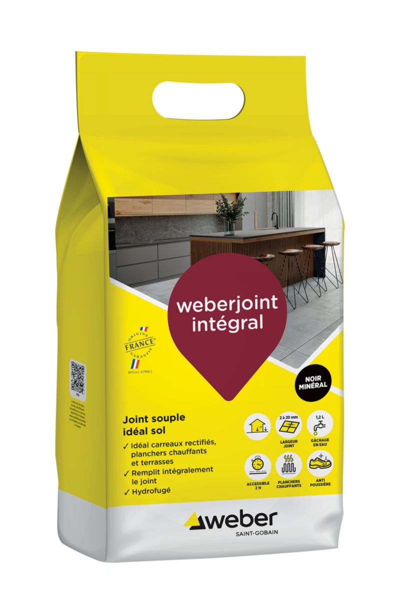 WEBER - Mortier pour sol et carreaux rectifiés weberjoint intégral ...