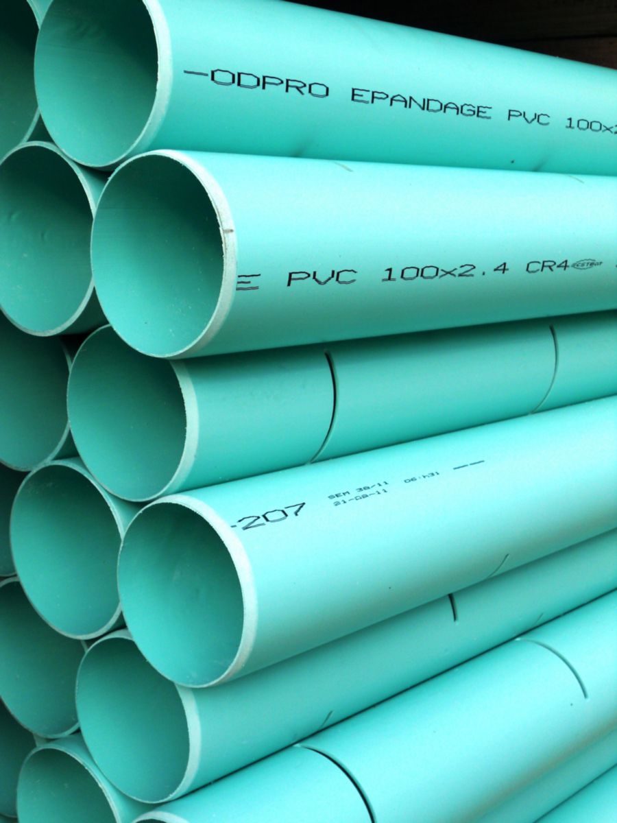 OD PLAST - Tube d'épandage OD PRO CR4 - PVC vert - Ø 100 mm - L. 4 m | POINT.P