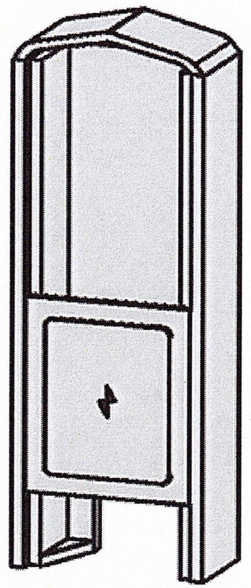 GIRARD - Abris EDF béton REMBT 300 - porte ocre | Point.P