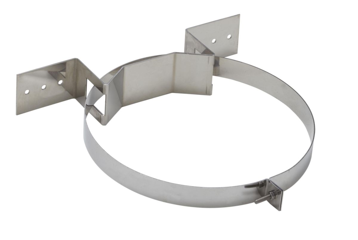 POUJOULAT - Collier de fixation murale Inox-Inox/Inox-Galva - inox - Ø ...