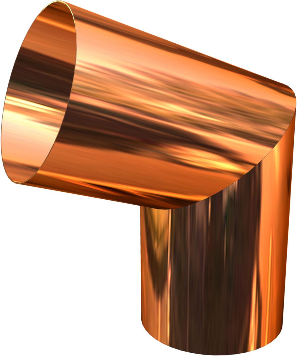 HILD - Coude 2 pièces angle vif 72° cuivre diamètre 100mm | POINT.P