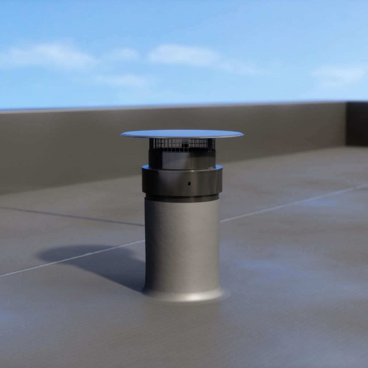 POUJOULAT - Sortie de toit Ventélia pour toit plat - PVC anthracite | POINT.P