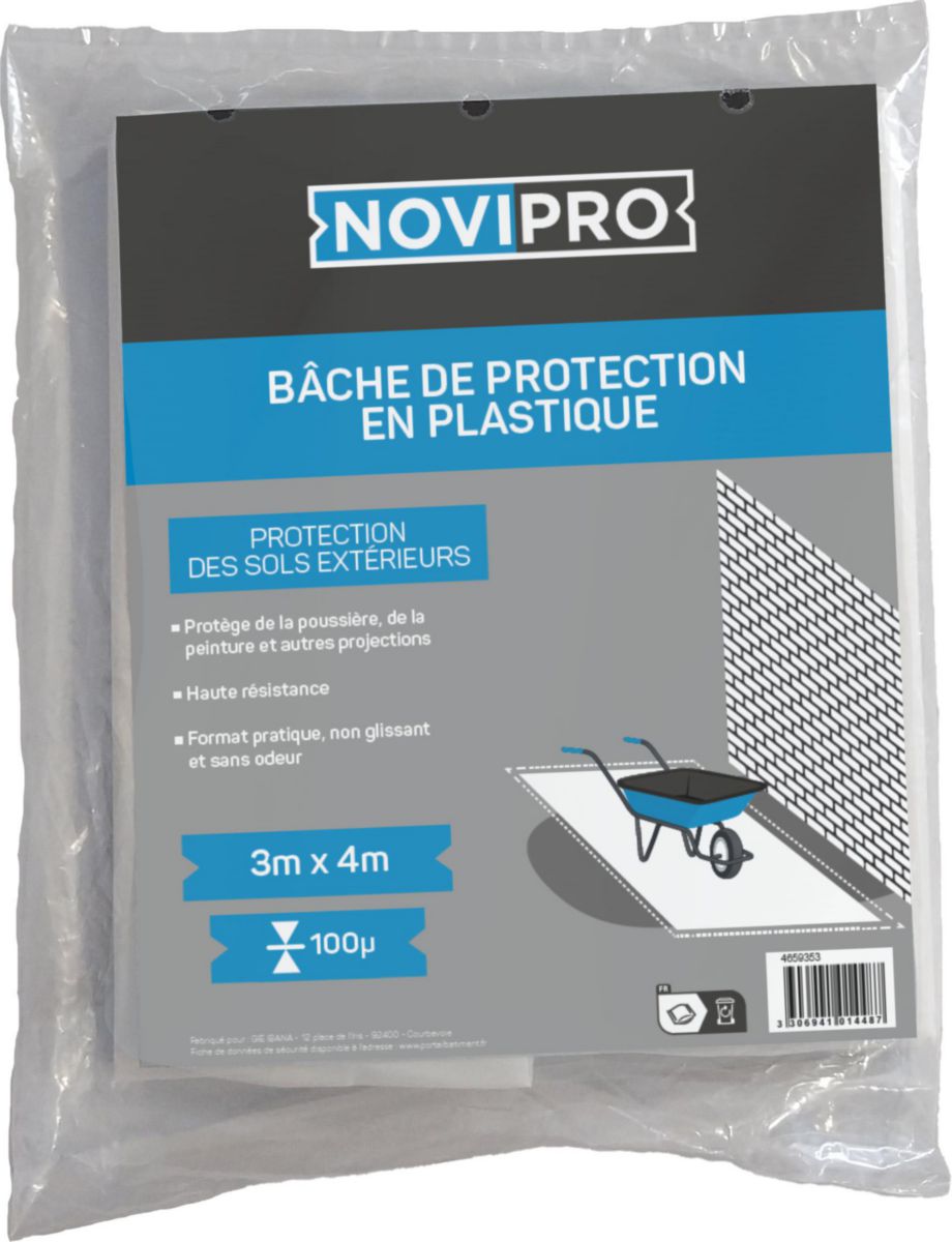 NOVIPRO - Bâche premium 3mx4m Novipro 100µ | POINT.P