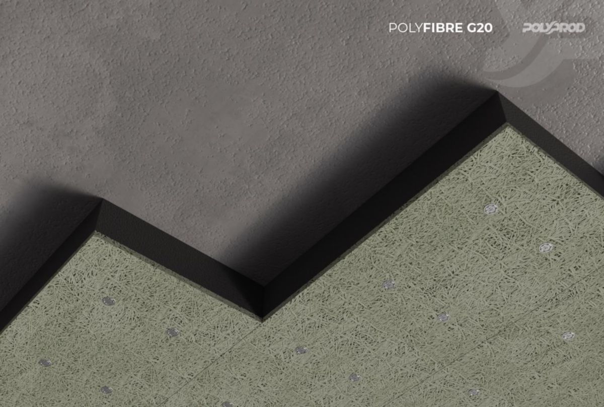 POLYPROD - POLYFIBRE G20 Finition Ciment Gris Bords Droits 2000x600x150mm R= 4,30 m2.k/w - Pose ...