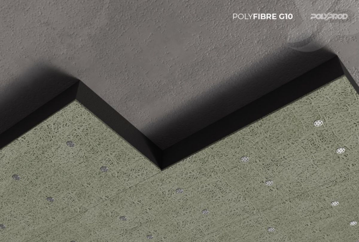 POLYPROD - POLYFIBRE G10 Panneau isolant fibre Ciment gris bords droits Ép. totale 196 mm - Pose ...