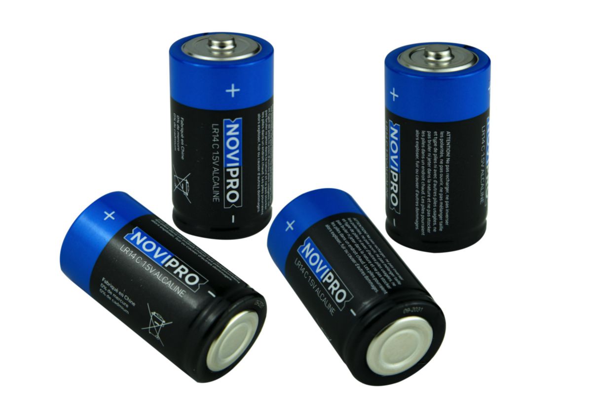 NOVIPRO - Piles LR14 1,5V Alcalines - paquet de 4 piles | POINT.P