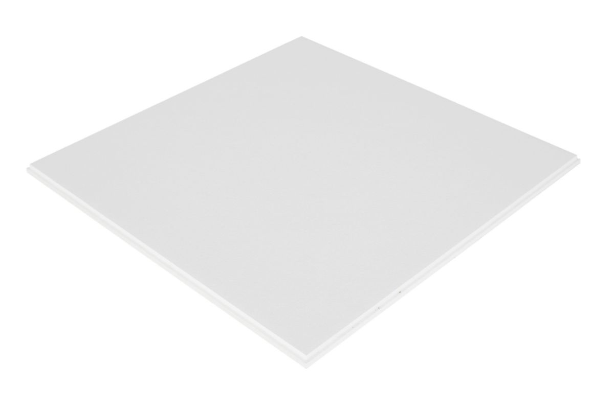 EUROCOUSTIC - Dalle de plafond acoustique Tonga E 20 - bords E15 - blanc - 600x600 mm - ép. 20 ...