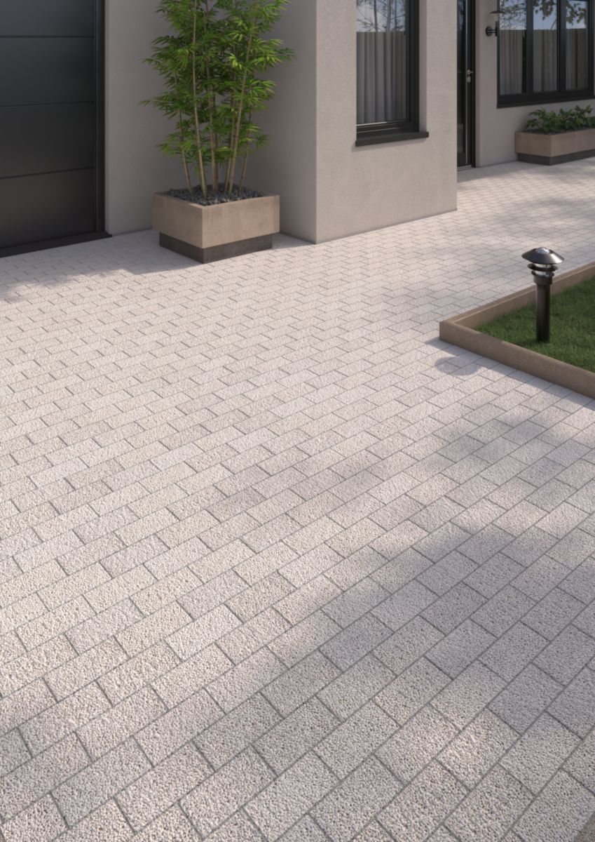 ALKERN - Pavé béton drainant Aquafil - blanc - 20x30x8 cm | POINT.P