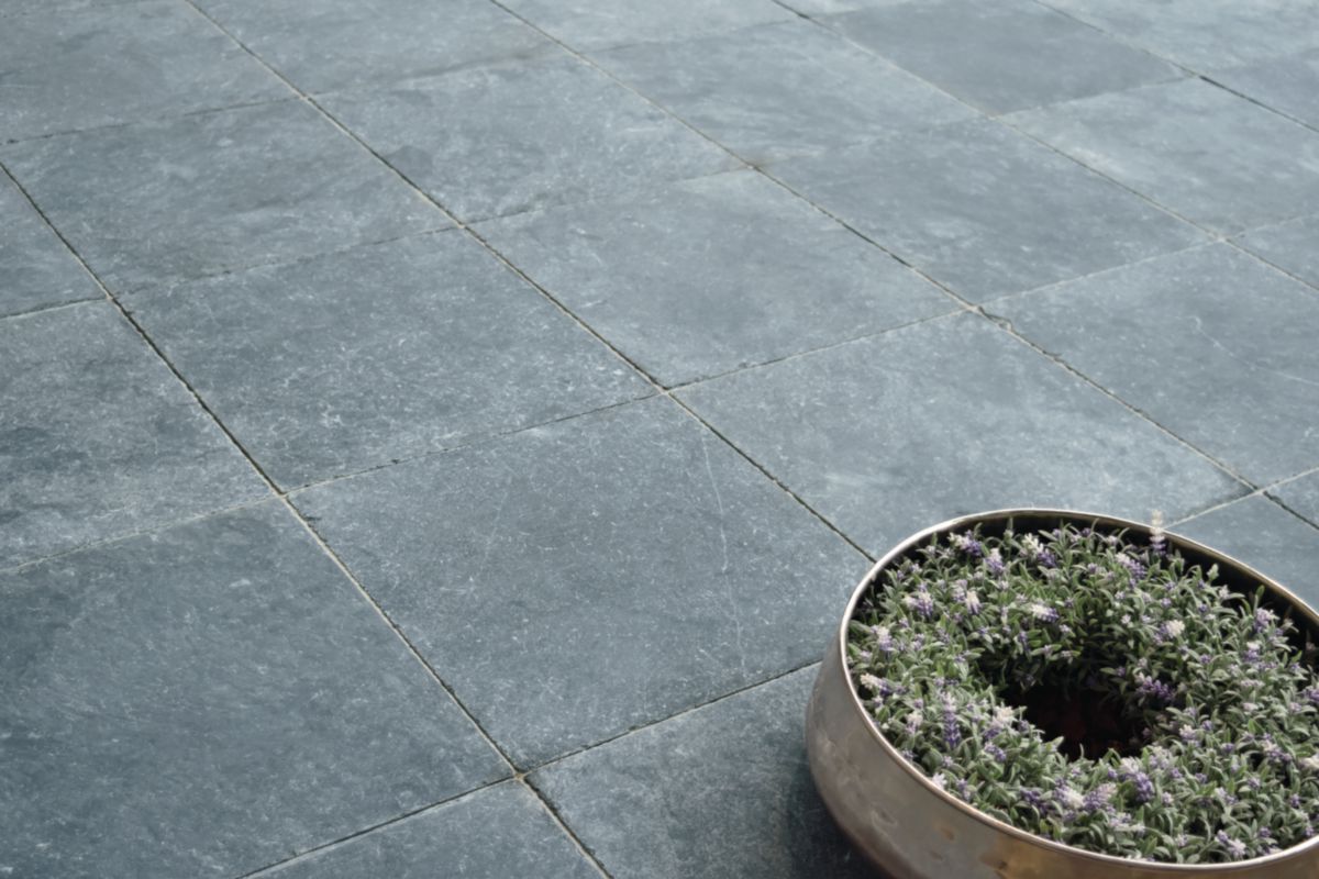 STONELINE - Dalle pierre bleue rustico adoucie vieilli 40x40x2cm Réf ...