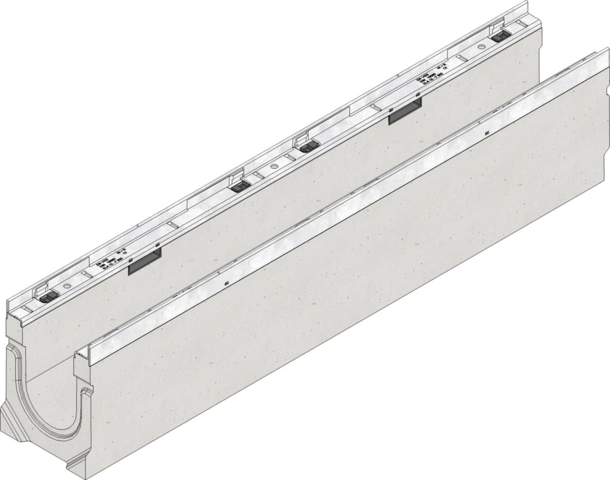 HAURATON - Caniveau Faserfix Super 100KS sans pente type 010 longueur 1m HAU | Point.P