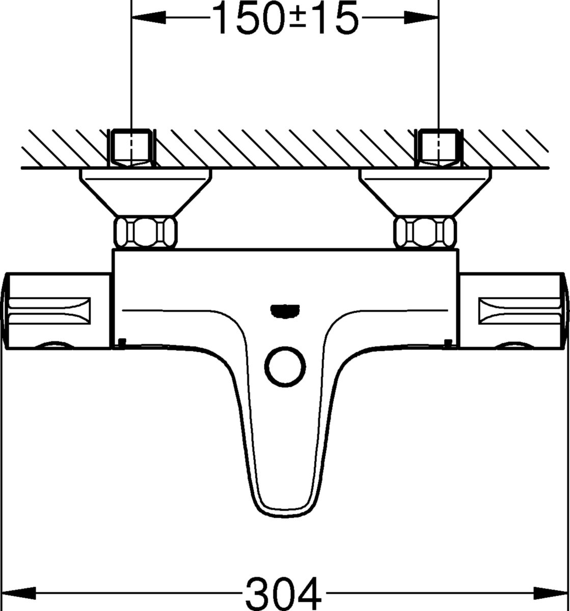 GROHE - Mitigeur thermostatique bain douche grohtherm 800 réf. 34569000 ...