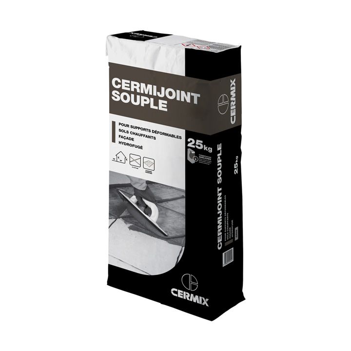 CERMIX - Mortier joint Cermijoint souple pour joint de 3 à 10mm gris alu sac de 25kg 0000025601 ...