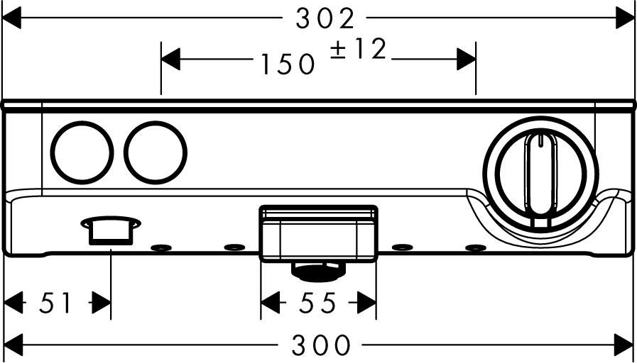 HANSGROHE - Mitigeur thermostatique bain douche Ecostat ShowerTablet ...