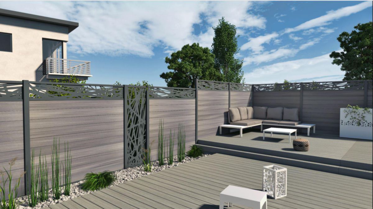 FIBERDECK - Panneau Boston décor Hera horizontal longueur 1,75 m ...