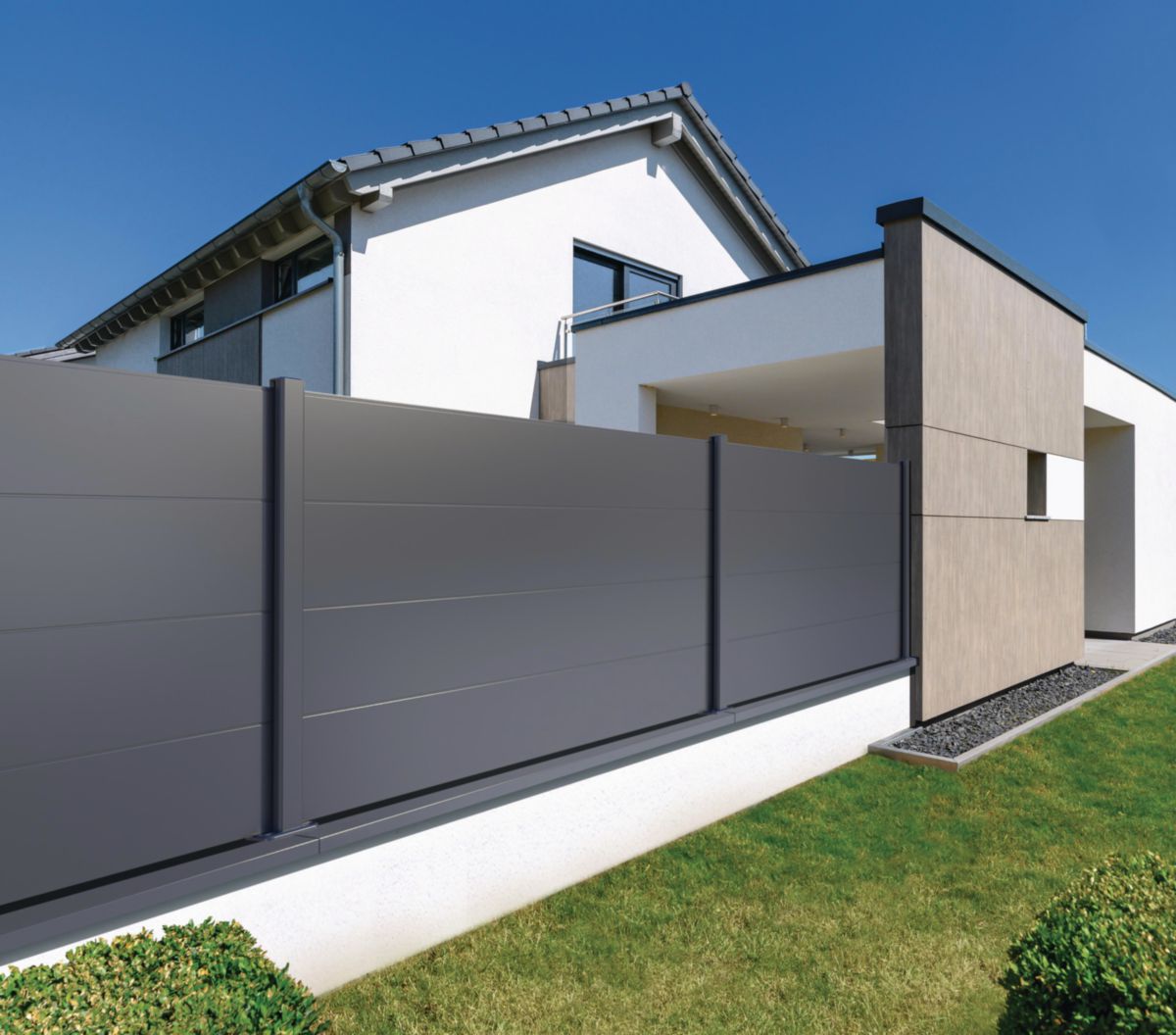 ALUCLOS - Lame de clôture Alumax - gris 7016 - 250x2000 mm | POINT.P