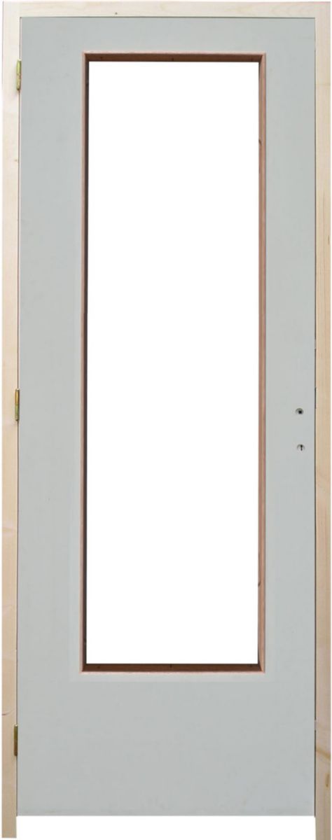 CHAPUZET - Bloc porte avec oculus alvéolaire rive droite prépeint 204 x ...